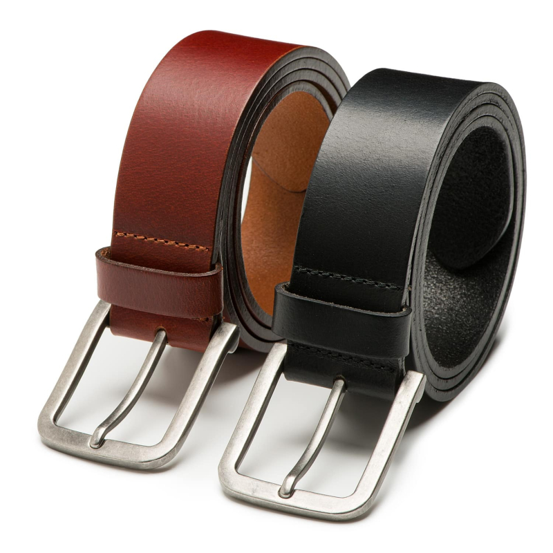 Heren riem Mason - Leer – Duo-Pack – Breedte: 4 cm | Riemen & Co